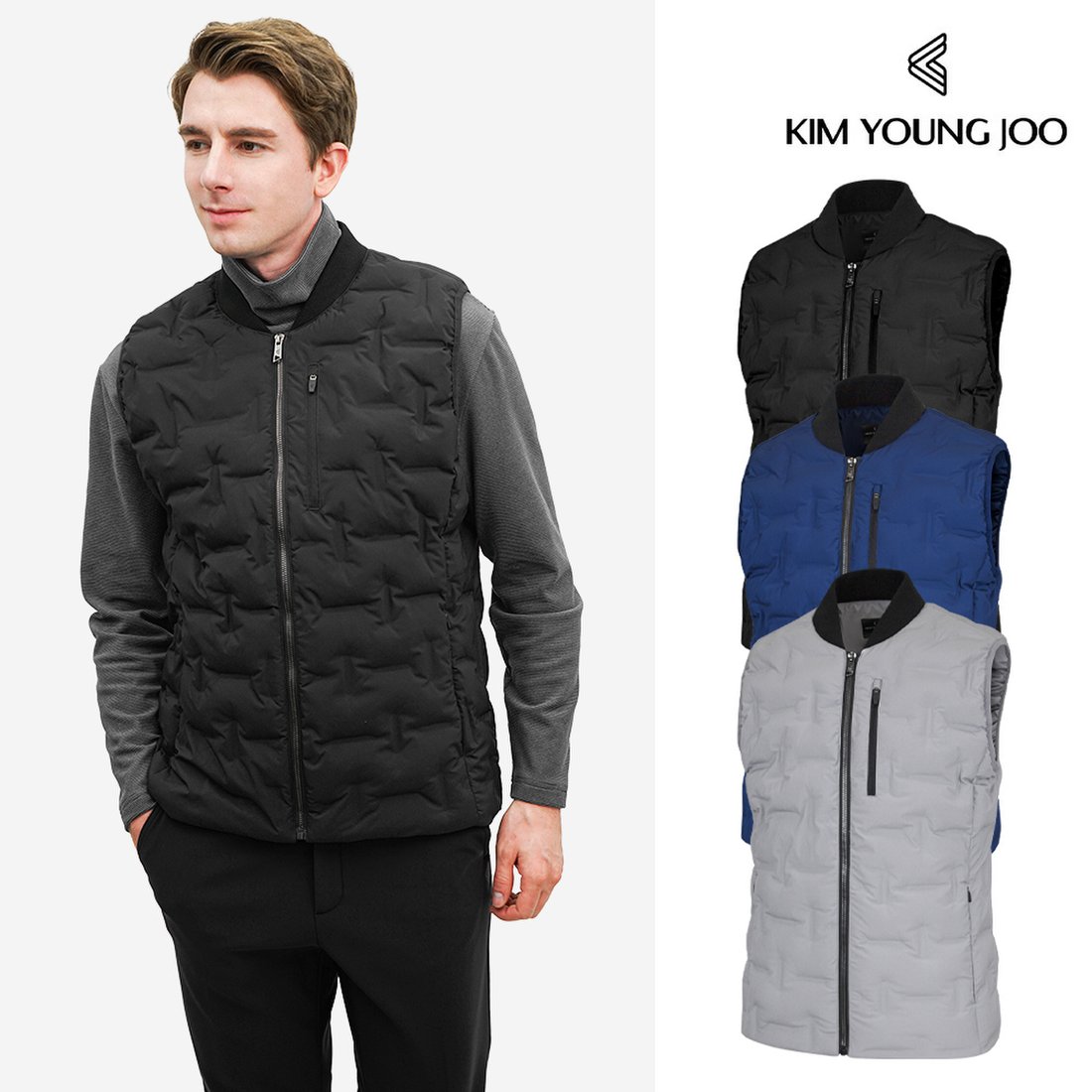 김영주 골프웨어 가을 겨울 남성 게이터 경량패딩 베스트조끼 골프점퍼아우터 퀼팅퀄팅누빔자켓 믿고 사는 즐거움 Ssgcom