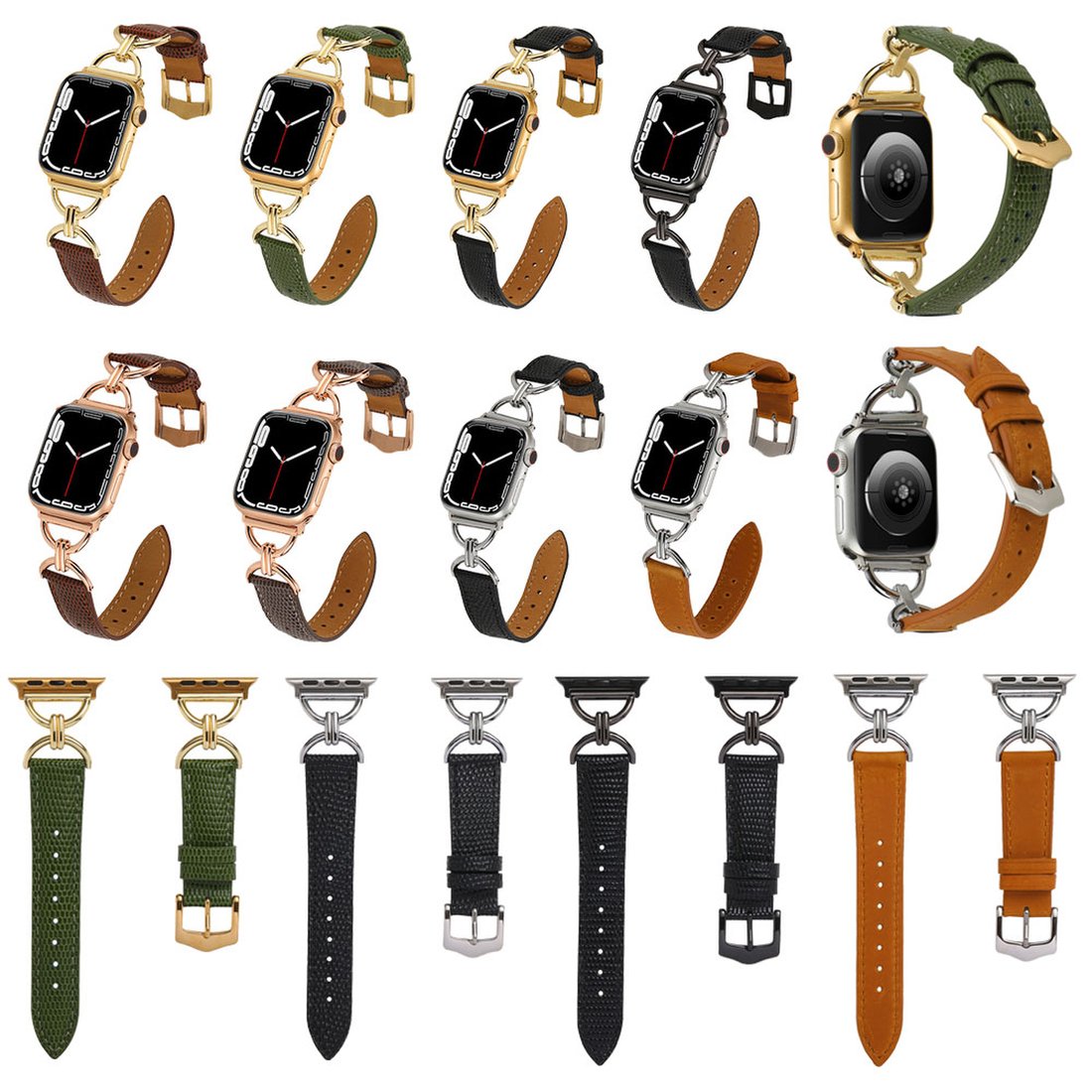애플워치 8 7 6 5 4 3 2 1 SE 세대 호환 더블 D 메탈 브릿지 가죽 스트랩 밴드 시계줄 줄질 38 40 41 42 44 45MM 스마트워치 악세사리, 믿고 사는 ...