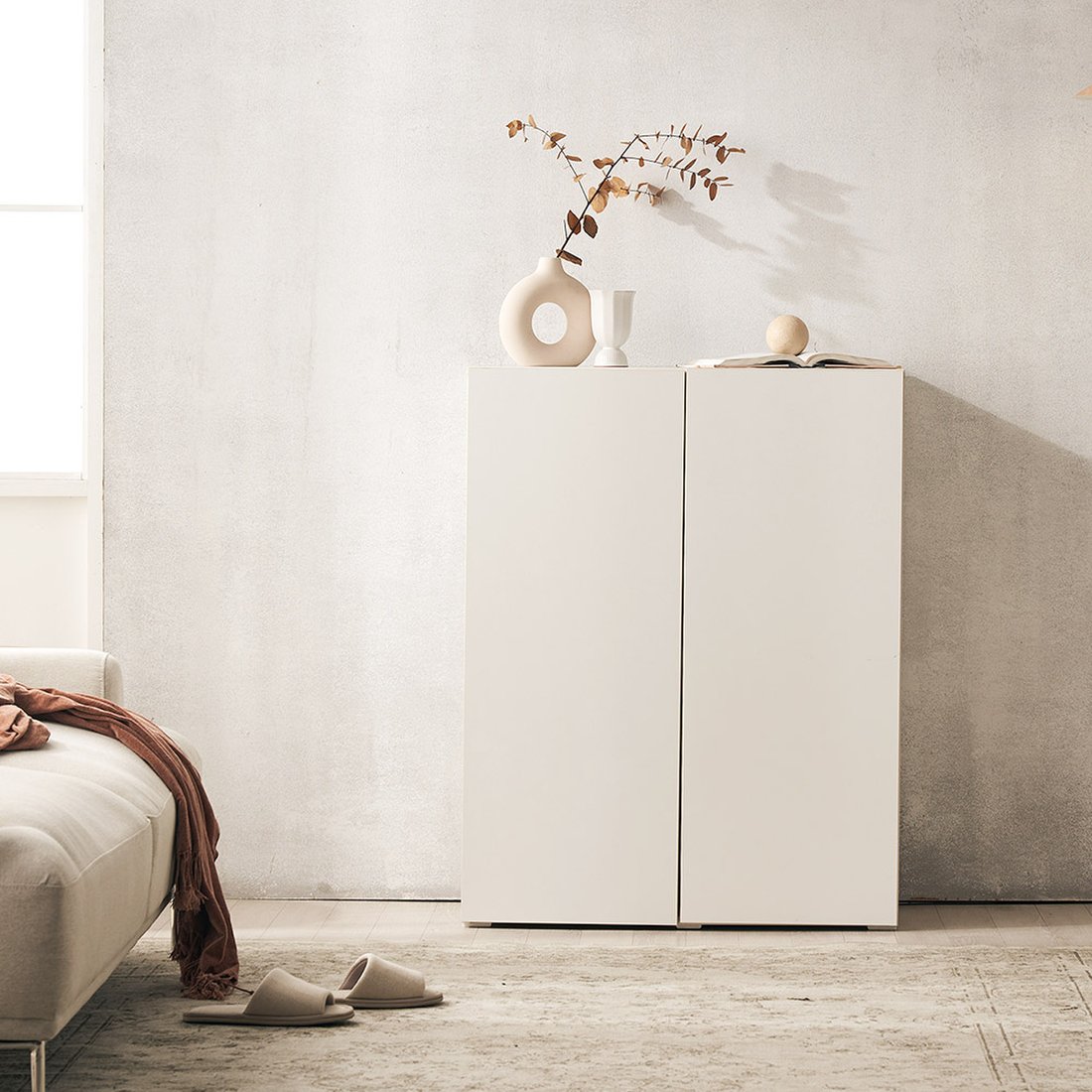 ON 헤이즐 E0등급 풀바디 LPM 3단 높은수납장 800, 신세계몰