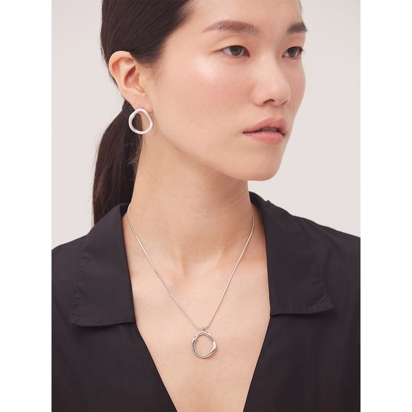circle pendant necklace silver - SSG.COM