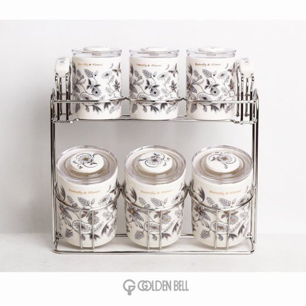 골든벨 버터플라이 그레이 양념 밀폐용기 2단 6P - SSG.COM