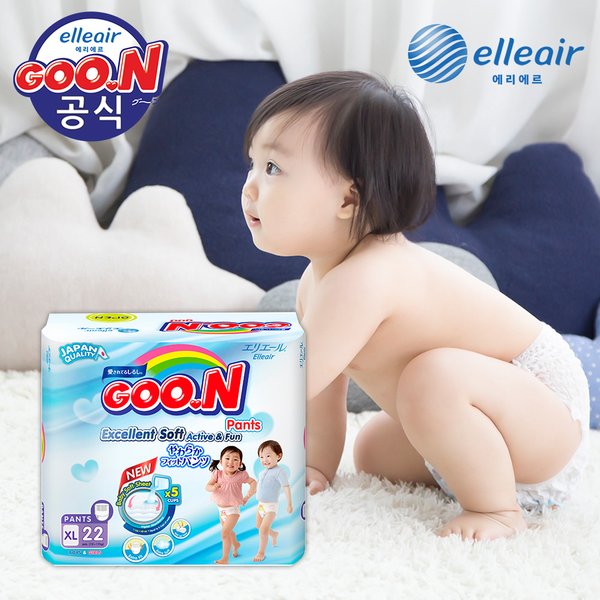 군[GOO.N] 소프트 팬티 기저귀 점보형(XXL) 20P x 3팩 - SSG.COM