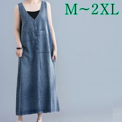 빅사이즈] 심플 데님 박시 원피스 M-2XL - SSG.COM