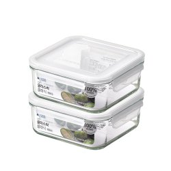 글라스락 클래식 화이트에디션 정사각 900ml 2조 세트 - SSG.COM