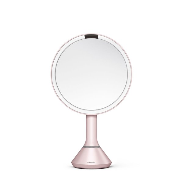 [SIMPLEHUMAN Sensor Mirror Round] 심플휴먼 센서 미러 라운드 탁상용 휴대용 LED 거울 5x Pink ...