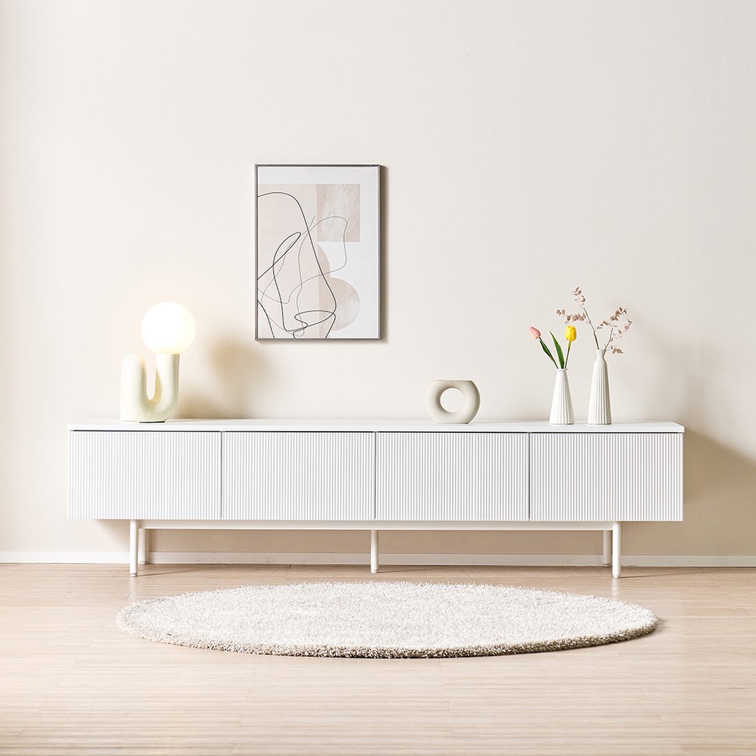 로렌 템바보드수납장 화이트 2000 거실장, 믿고 사는 즐거움 SSG.COM