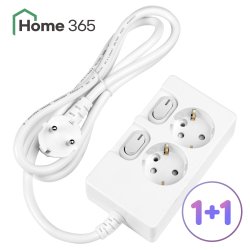 1+1 홈365 국산 개별 스위치 멀티탭 2구 1.5m / 16A 멀티콘센트 - SSG.COM