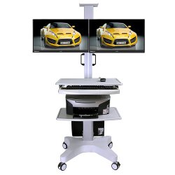 듀얼 이동식PC모니터 스탠드(15~32인치용) AMS-200 - SSG.COM