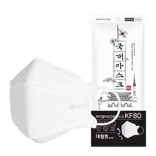 [1+1] KF80 국대마스크 일회용 3D 대형 30매 - SSG.COM