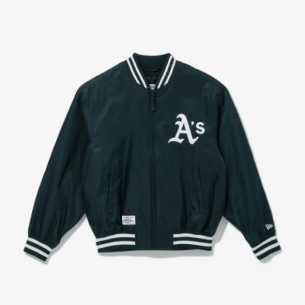 뉴에라 [스타디움 재킷] MLB 팀 스타디움 오클랜드 다크 그린_K 13546434 - SSG.COM
