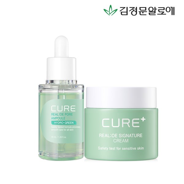 [김정문알로에] 큐어 시그니처 크림 55g+포어앰플40ml - SSG.COM