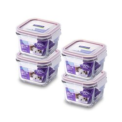 글라스락 퍼플에디션 정사각 210ml_4조 - SSG.COM