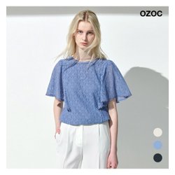 [OZOC] 여성 라운드 훌소매 레이스 블라우스 - SSG.COM