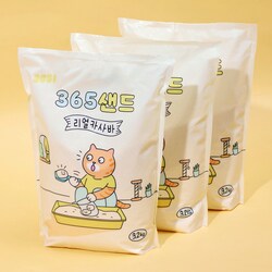 3651 365샌드 리얼카사바 고양이모래 3.2kg x 3개 - SSG.COM