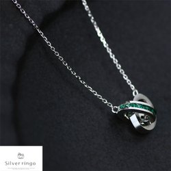 실버925 5월탄생석목걸이 에메랄드더블링N - SSG.COM