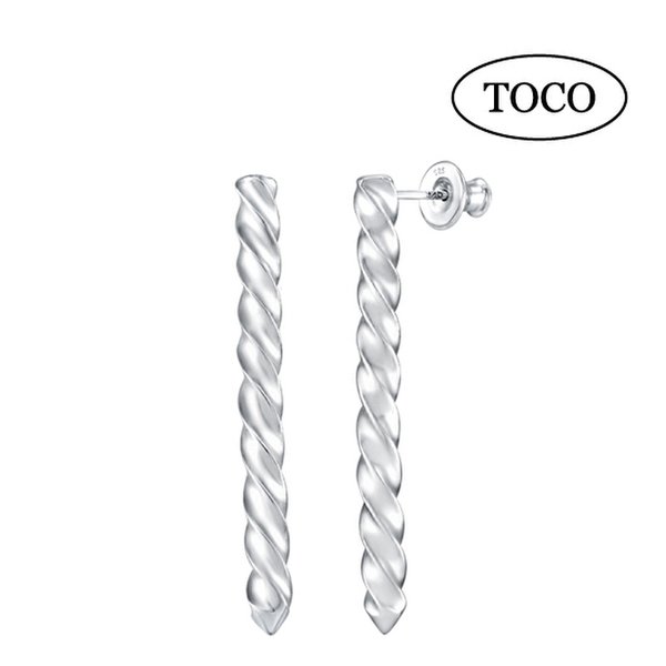 토코(TOCO) 925 Silver Twist Earring - SSG.COM