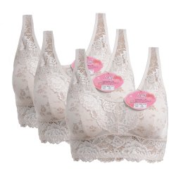 화려한 풀 레이스 인견 나염 런닝형 브라 3p - SSG.COM