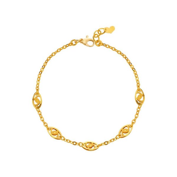 한국금다이아몬드 여자 순금 팔찌 체인 샤엘 24K 3.75g 18K장식 - SSG.COM