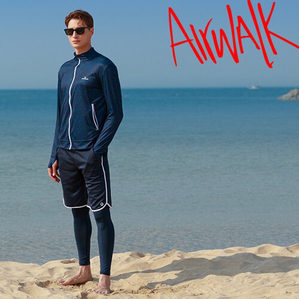 에어워크서프 남성래쉬가드세트 집업 반바지레깅스 YAWe5033_NV YAWe4207_NV - SSG.COM