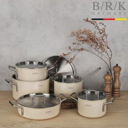 BRK 노르딕 통5중 냄비 5종 세트 크림 화이트16,18편수,20,24,24전골 - SSG.COM