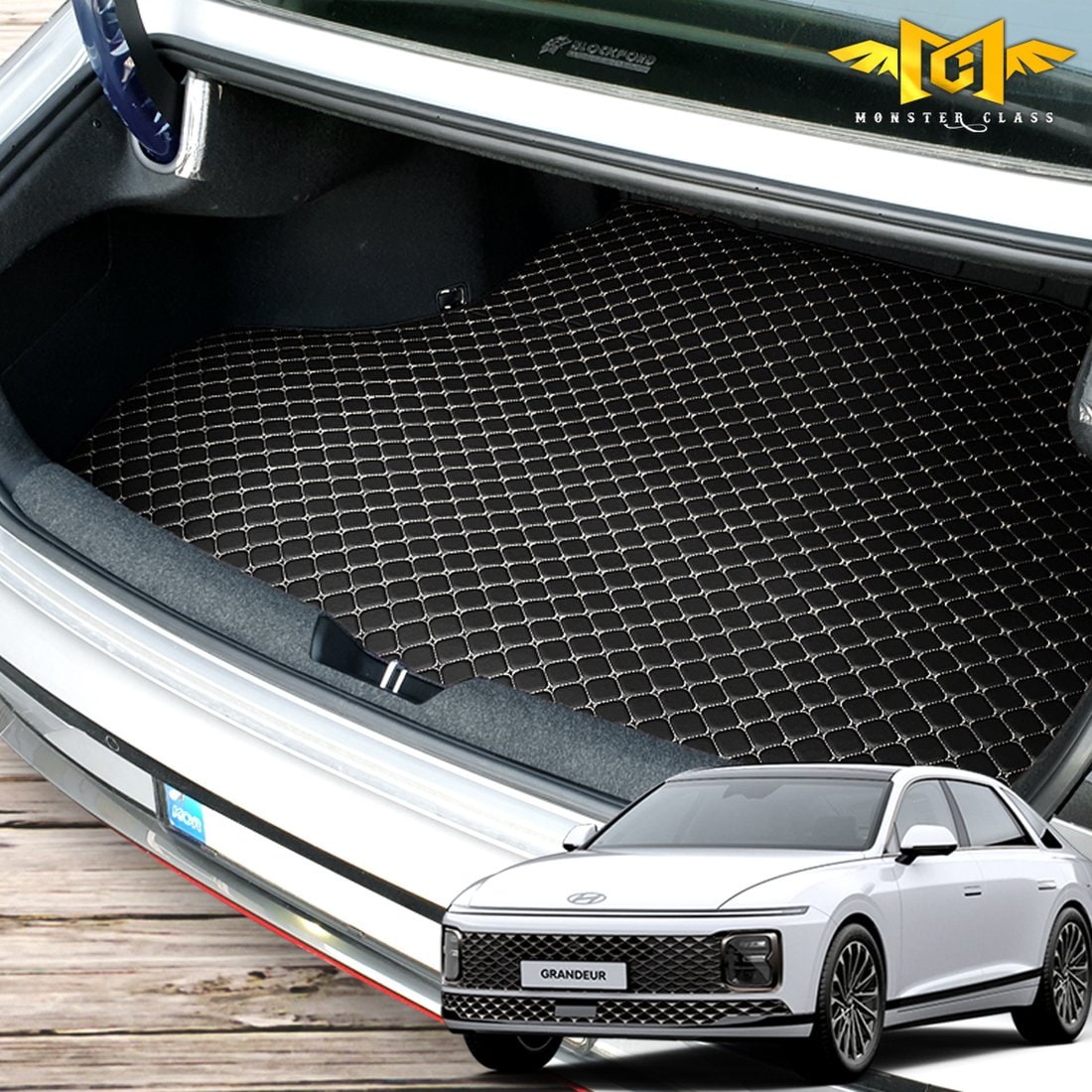 몬스터클래스 디올뉴 그랜저 GN7 트렁크매트 가죽 매트 용품 가솔린 하이브리드 LPG 호환, 이마트몰, 당신과 가장 가까운 이마트