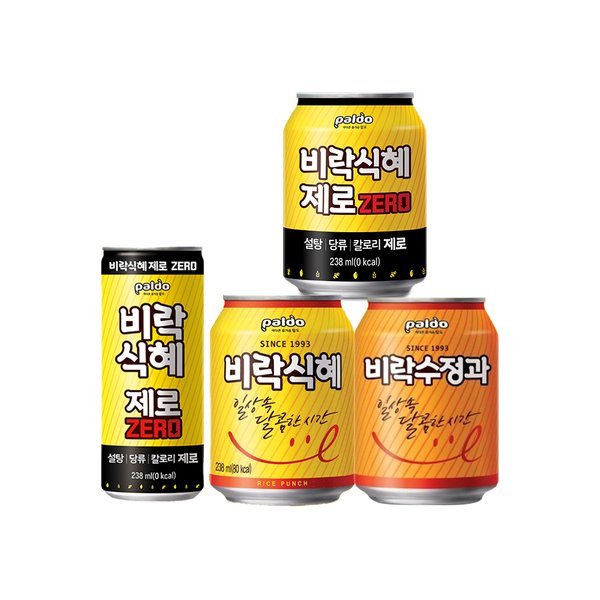 전통음료 4종 238ml CAN 6+6+6+6 24개 골라담기 식혜,수정과,제로식혜 - SSG.COM