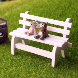 미니어처 원목 화이트벤치 2P - SSG.COM