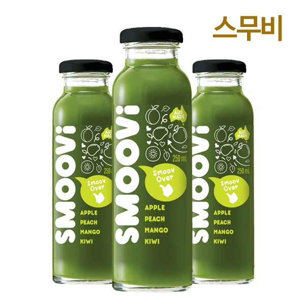 스무비 애플 피치 키위 망고 착즙주스 smoovi 250mlX12(Glass) - SSG.COM