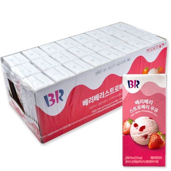 코스트코 배스킨라빈스 베리베리스트로베리 우유 4.56L (190ml x 24팩)..[32287412] - SSG.COM