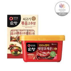 [청정원] 순창 태양초 현미 매운고추장 1kg + 쇠고기볶음 고추장(60gX3) - SSG.COM