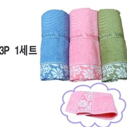 물결 수건 타올 화장실 욕실 목욕 면사 3p - SSG.COM