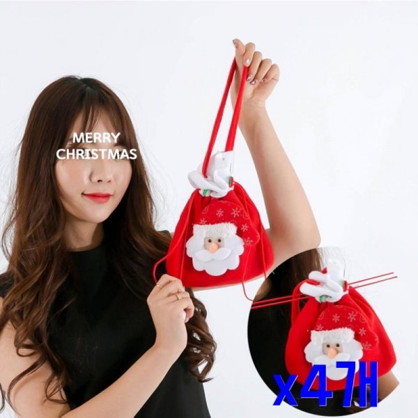 크리스마스 파티장식 산타선물자루 인형 x4개 - SSG.COM
