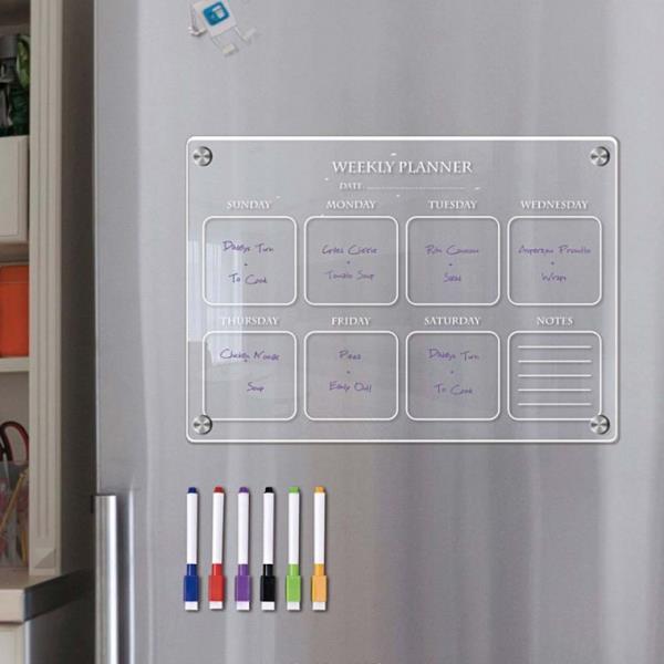 투명 아크릴 냉장고 자석 주간 메모보드 플래너 A4 - SSG.COM