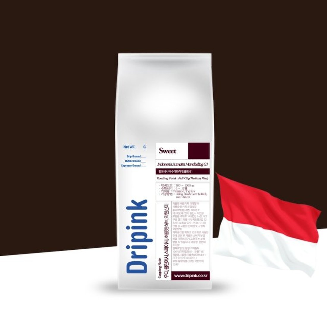드립핑크 갓볶은 인도네시아 만델링 G1 원두커피 1kg, 믿고 사는 즐거움 SSG.COM
