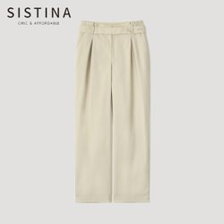 [SUMMER BEST] 벨티드 핀턱 스트레이트 팬츠_AWWSLM21050_LB - SSG.COM