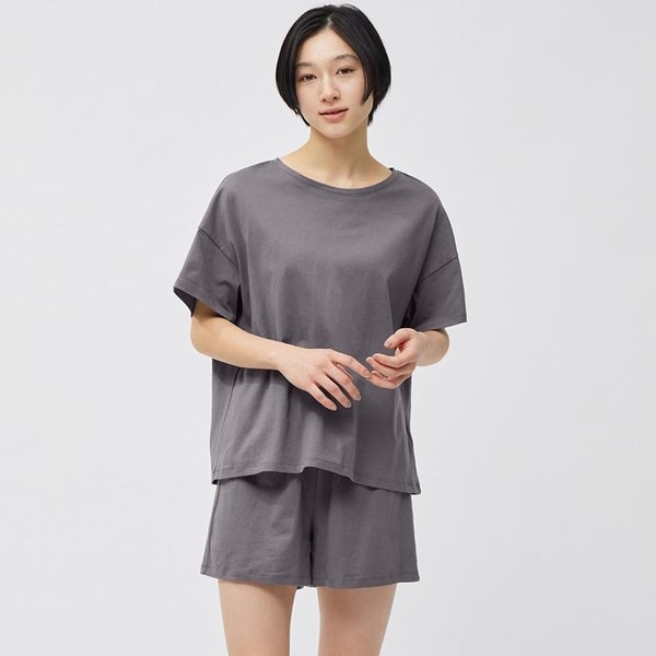 GU by 유니클로 코튼 컬러 라운지 세트 (반팔&쇼츠) - SSG.COM