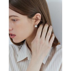 Ice pearl ball earring - silver - SSG.COM