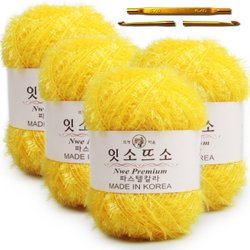 [정품][잇소뜨소] 해바라기 테마 수세미실 국산 큰용량 90g 4p+도면+코바늘, 6종세트, 716m(4p) - SSG.COM