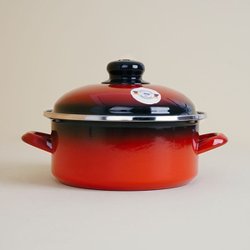 ELO 쿡포트 IH 낮은 빨간법랑 양수냄비 18cm - SSG.COM