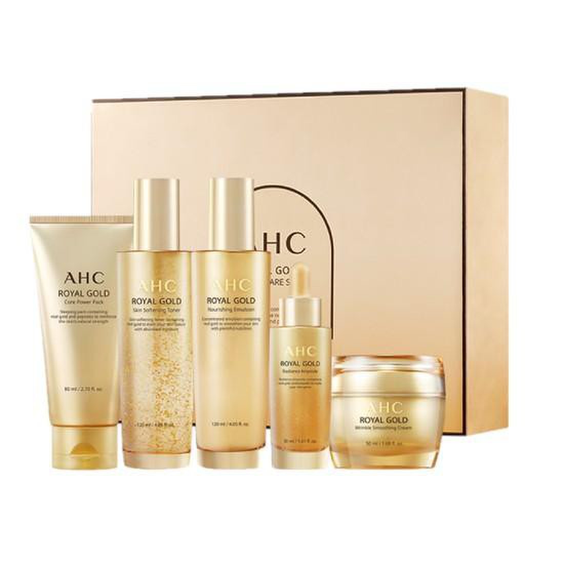 AHC 로얄 골드 스킨케어 세트(토너+로션+앰플+크림+팩), 믿고 사는 즐거움 SSG.COM