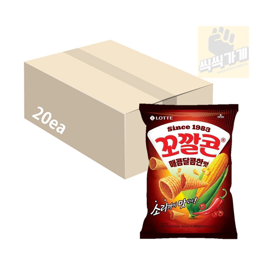꼬깔콘 매콤달콤한맛 67g x 20ea 한박스, 믿고 사는 즐거움 SSG.COM