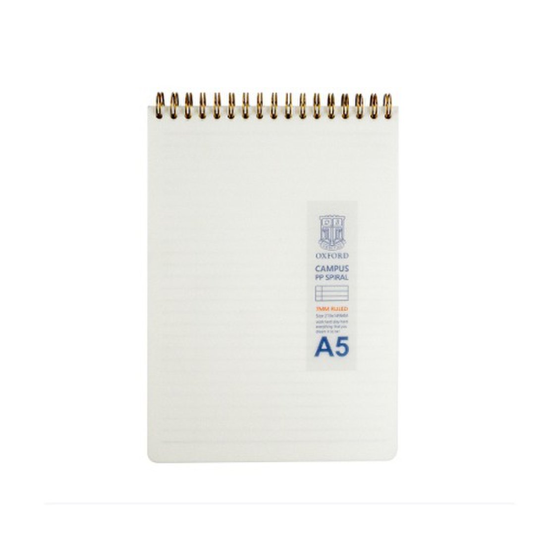 ㅣ꿈드림22ㅣ 옥스포드노트 밀크 A5 상철 줄노트 유선노트 스프링노트 80매 7mm PP표지 32절, 믿고 사는 즐거움 SSG.COM