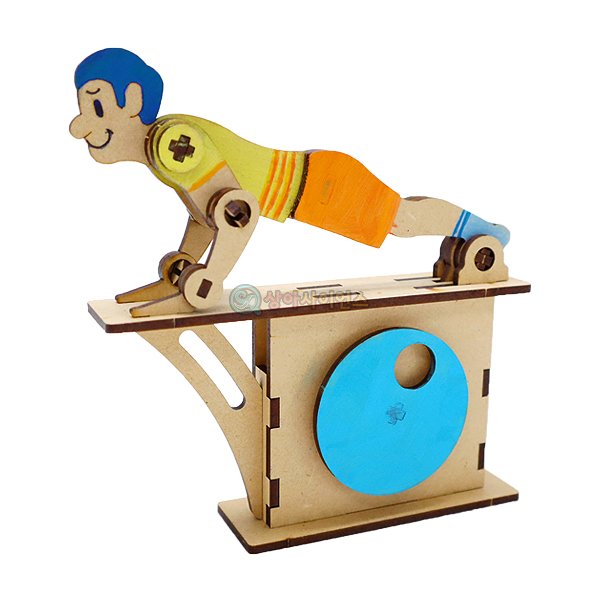 팔굽혀펴기(오토마타)(아크릴물감 포함) 우리몸의구조 신체 운동 관절 과학교구 MDF조립키트 - SSG.COM