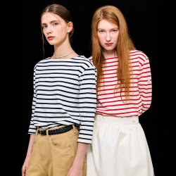 WOMAN 마린 스트라이프 7부 티셔츠 [2COL] / WBD1L01507 - SSG.COM