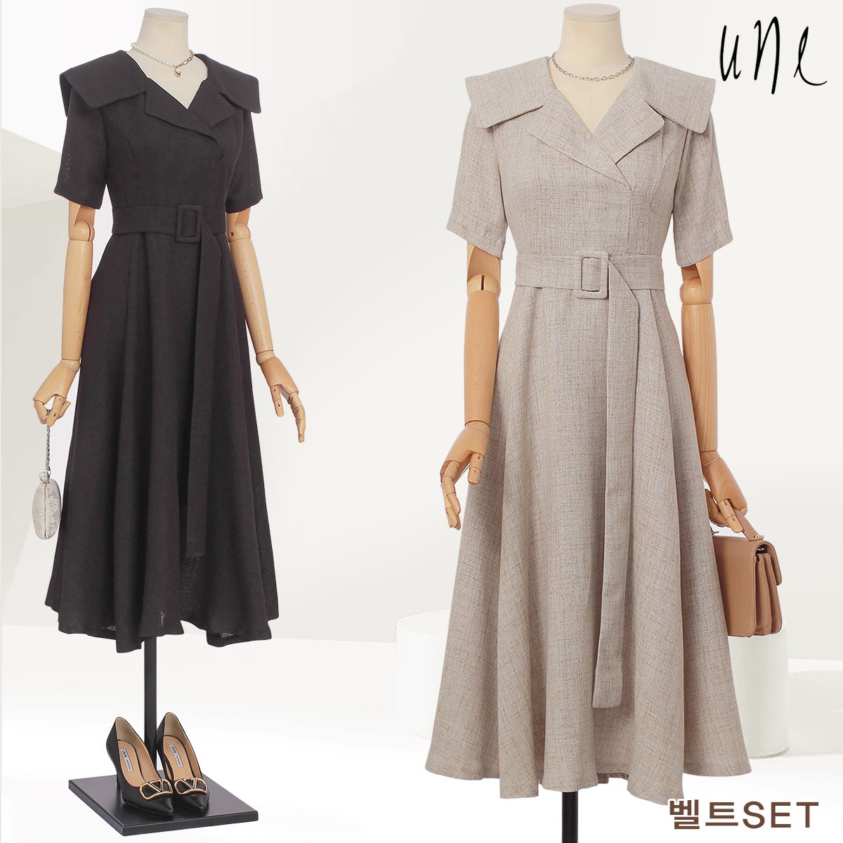 윈(une) [벨트set]린넨터치세일러칼라원피스 - SSG.COM