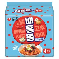 농심 배홍동비빔면 137g 4개입(멀티1봉지) - SSG.COM