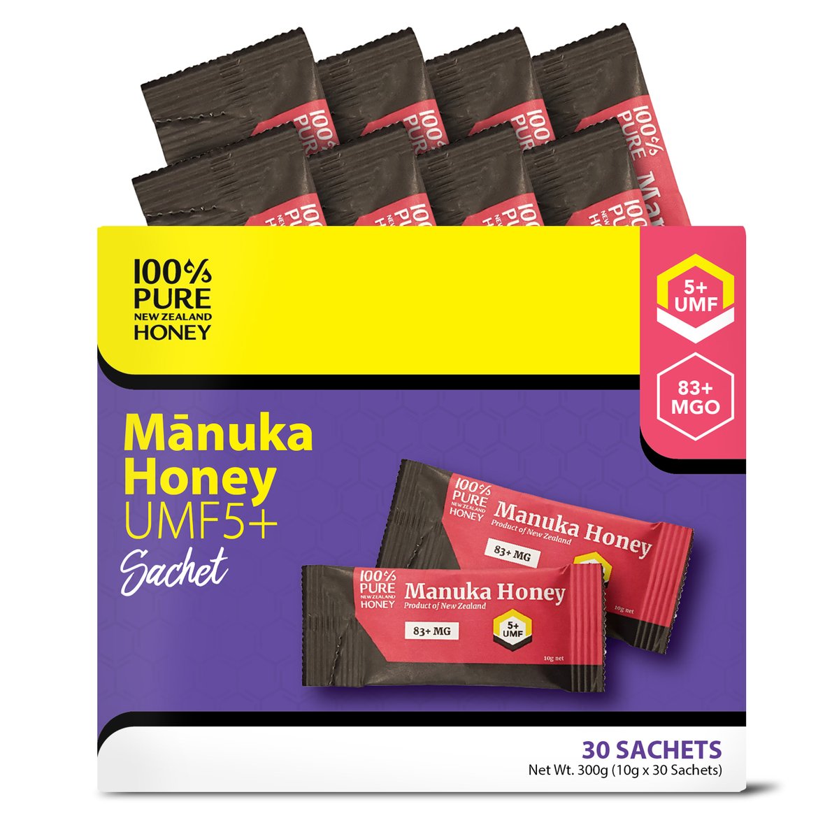 [허니코] 100%PureNZ 마누카허니 UMF5+ 사셰 30입 (10g x 30개) - SSG.COM