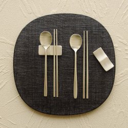 놋담 방짜유기 부부 유기수저 2인 물결수저받침 SET 8P - SSG.COM