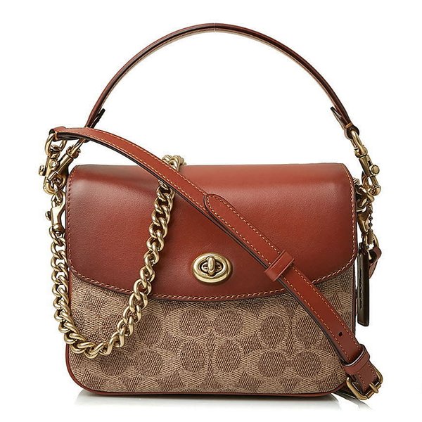 [코치] 캐시 크로스바디 19 인 시그니처 캔 89089 TAN RUST - SSG.COM