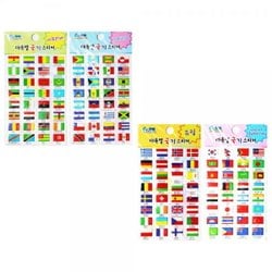 [바보사랑]1500대륙별국기스티커(1SET-4EA) - SSG.COM